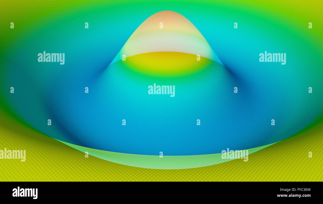 3D illustration of surface dimentional graph of mathematical function ...