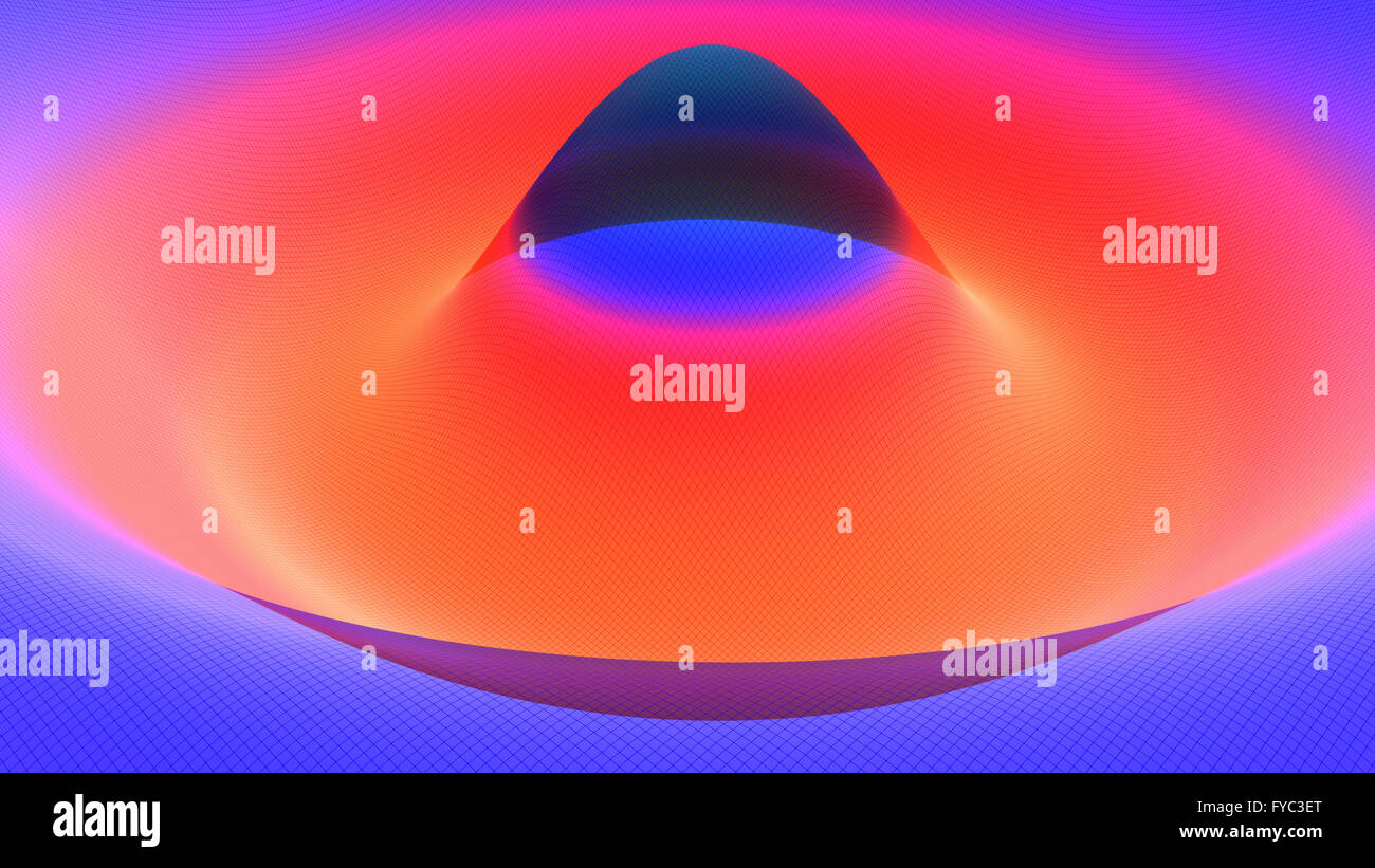 3D illustration of surface dimentional graph of mathematical function ...