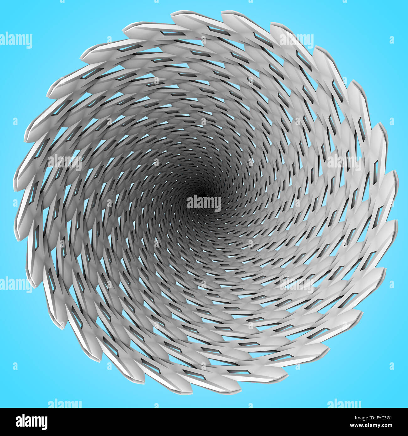 3D illustration of structured grey grid tunnel Stock Photo - Alamy