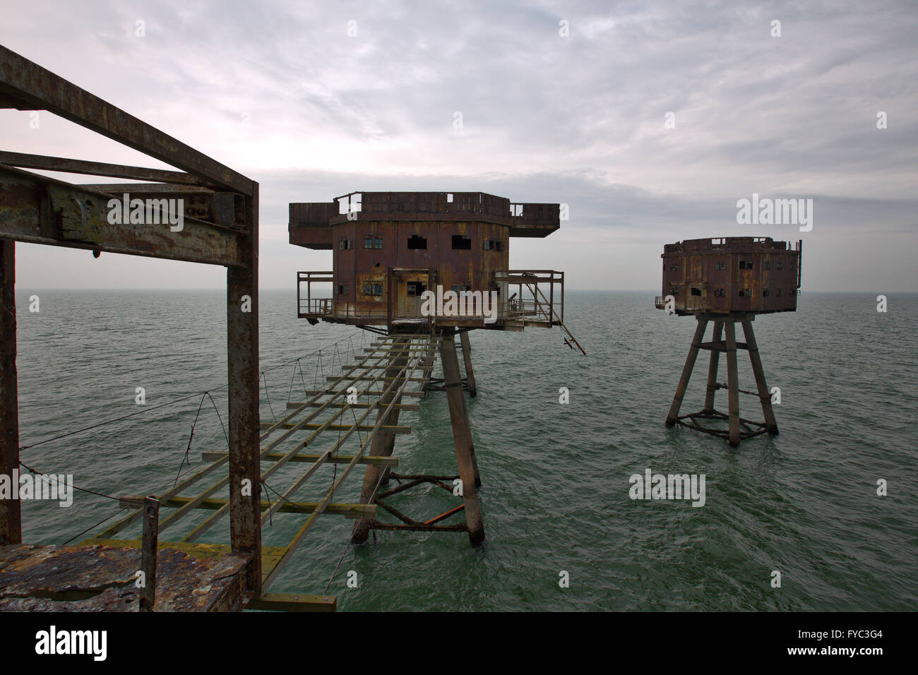 Maunsell naval forts - Red Sands sea forts Stock Photo - Alamy