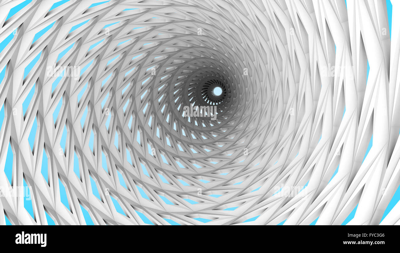 3D illustration of structured grey grid tunnel Stock Photo - Alamy