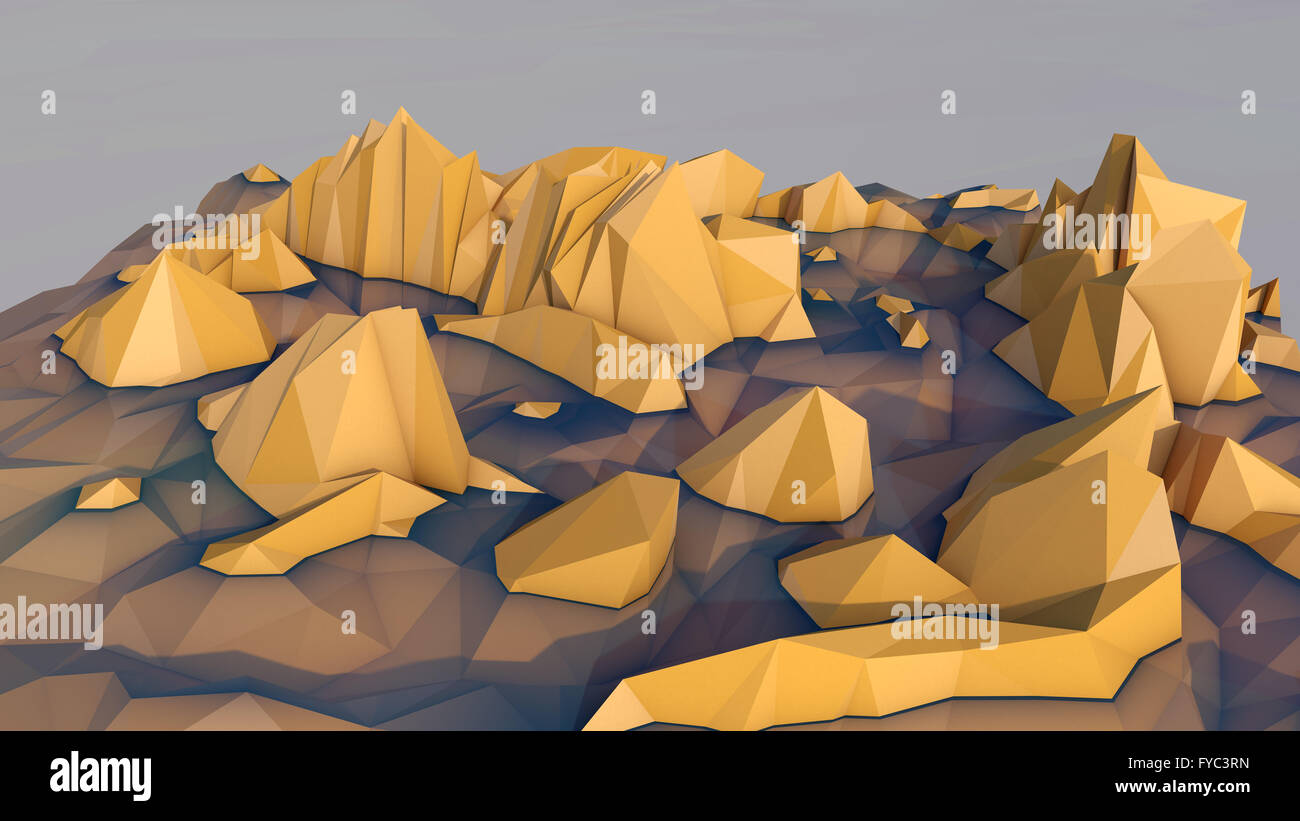3D illustration of relief mathematic model surface Stock Photo - Alamy