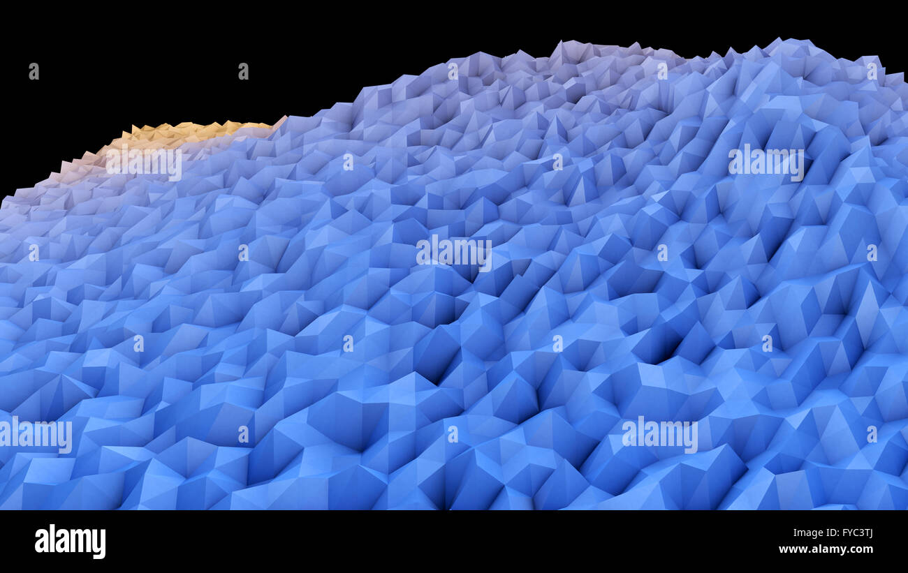 3D illustration of poly relief surface template structure Stock Photo ...