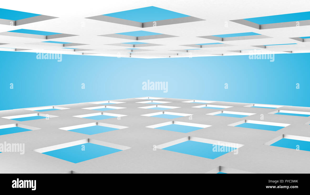 3D illustration of three-dimensional matrix plates structure Stock ...