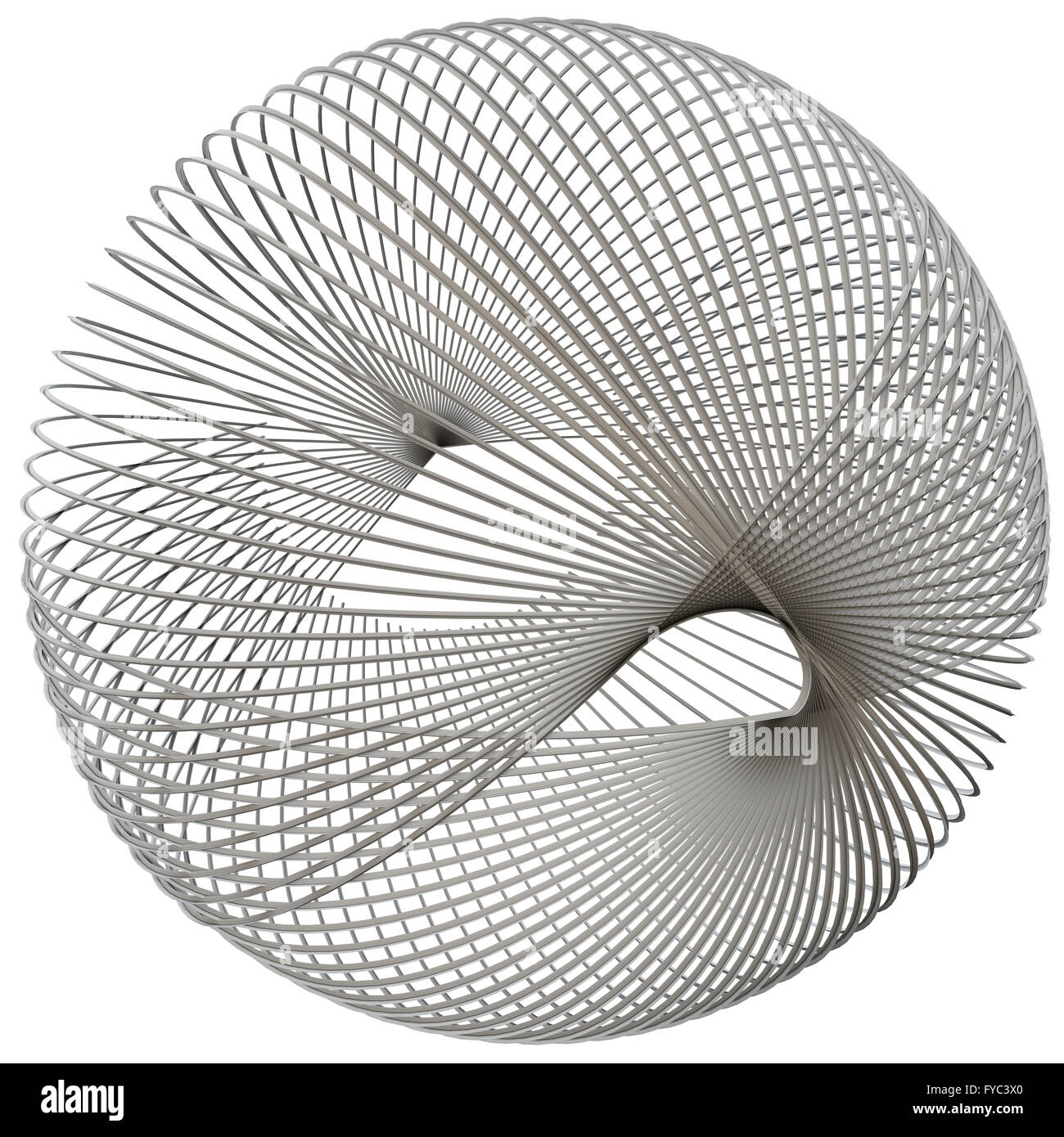 3D illustration of round spring object on white background Stock Photo ...