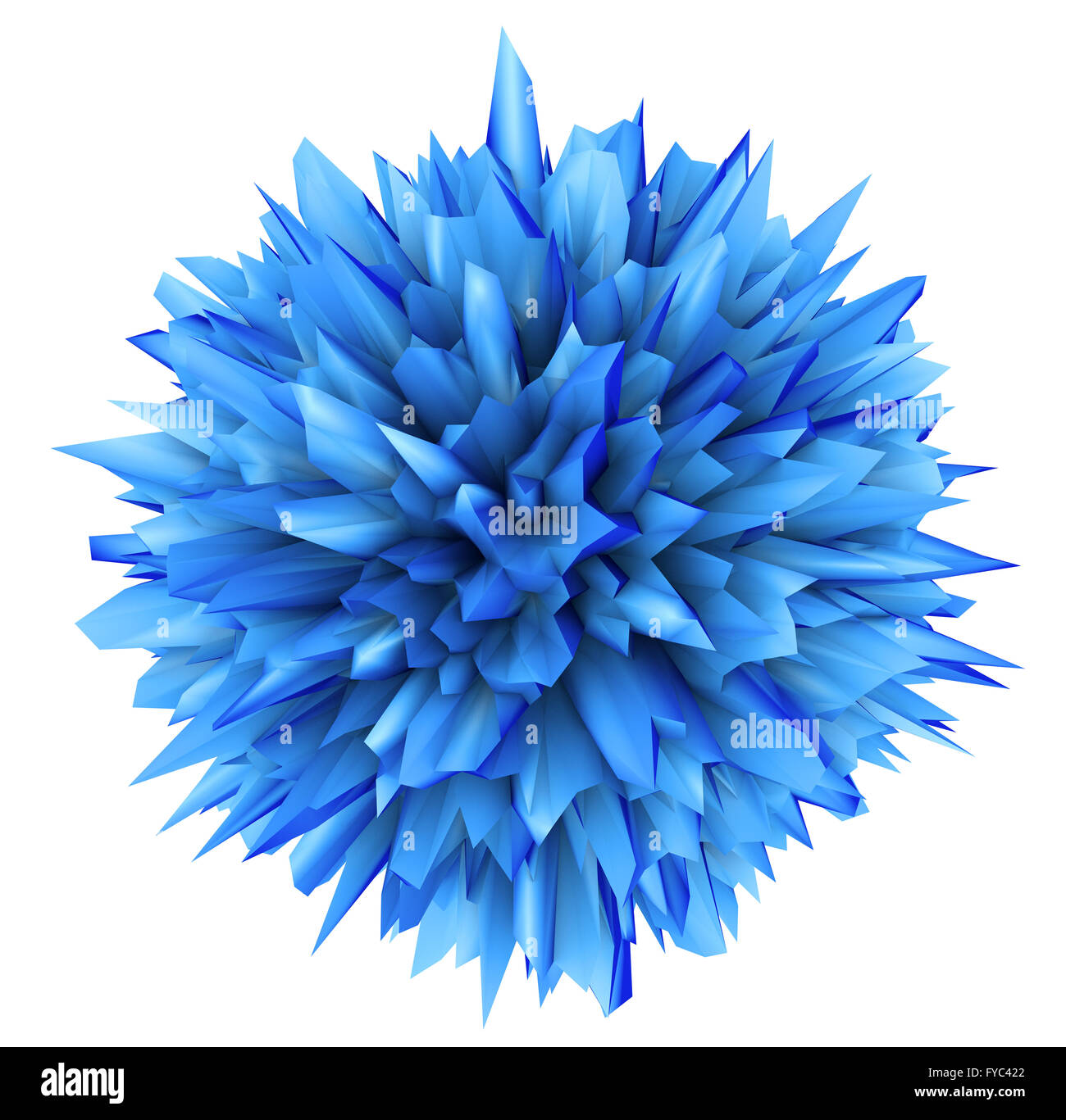 3D illustration of three-dimensional globe object like a virus Stock ...