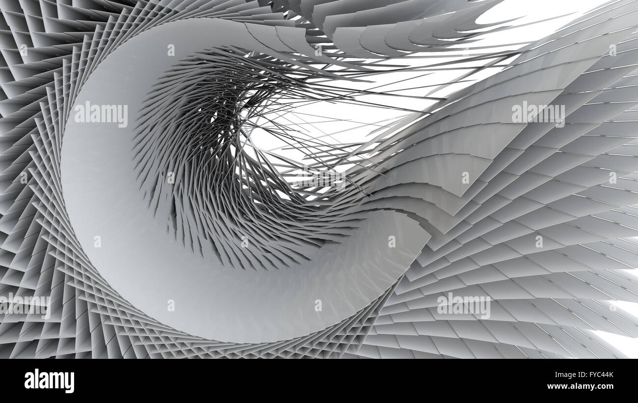 3D illustration of three-dimensional matrix structure wrap Stock Photo ...