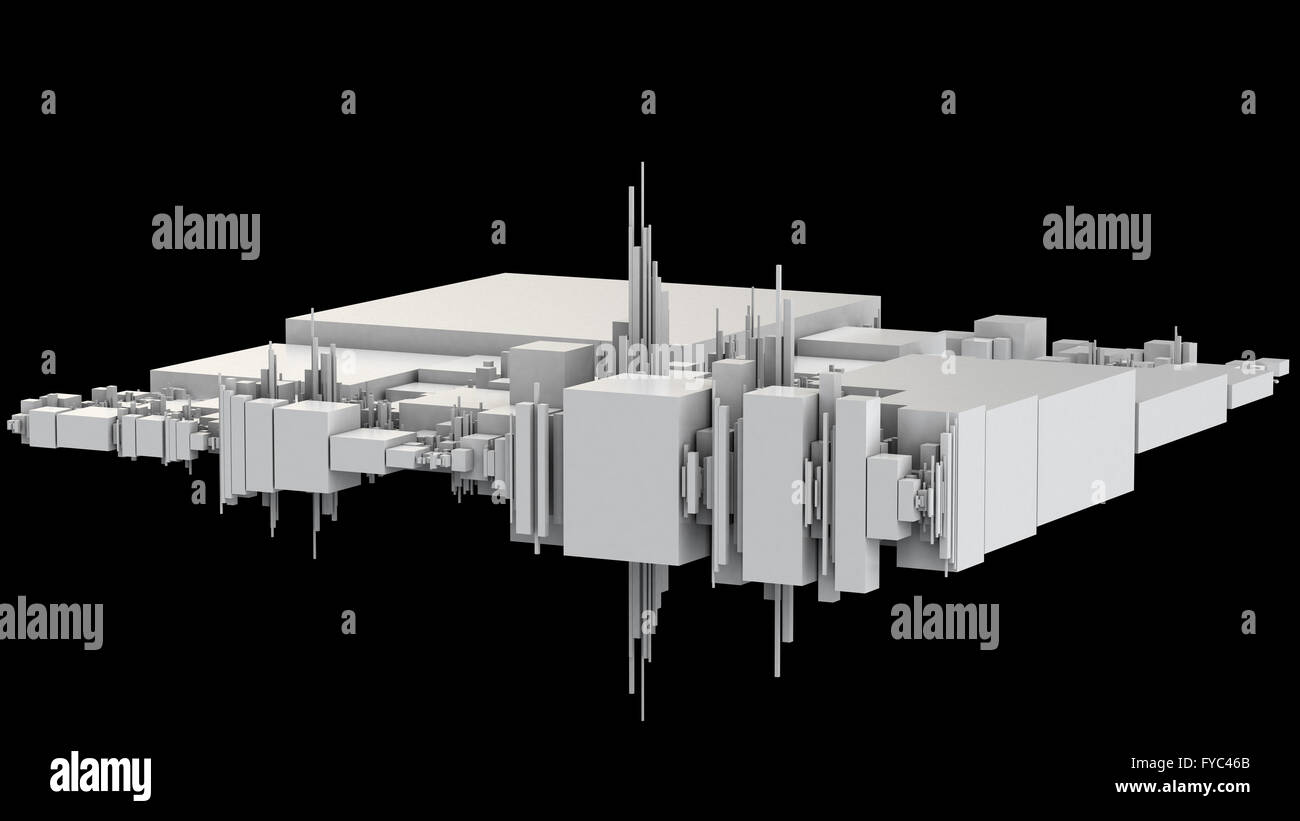 3D illustration of futuristic modern city architecture Stock Photo - Alamy