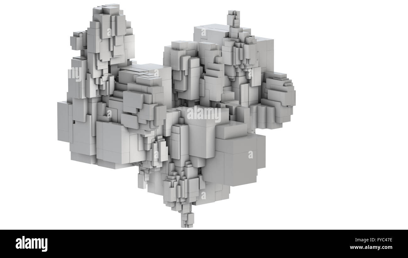 3d city geometric model Cut Out Stock Images & Pictures - Alamy