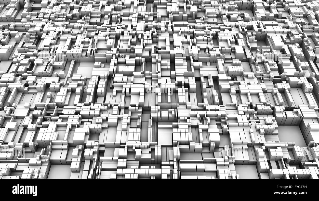 Futuristic city skyline model Black and White Stock Photos & Images - Alamy