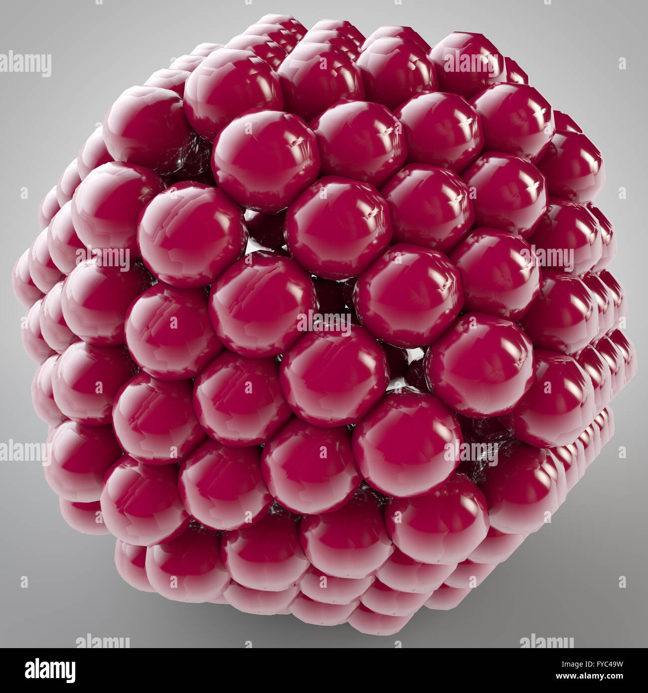 3D illustration of shape object consists of balls close together Stock ...