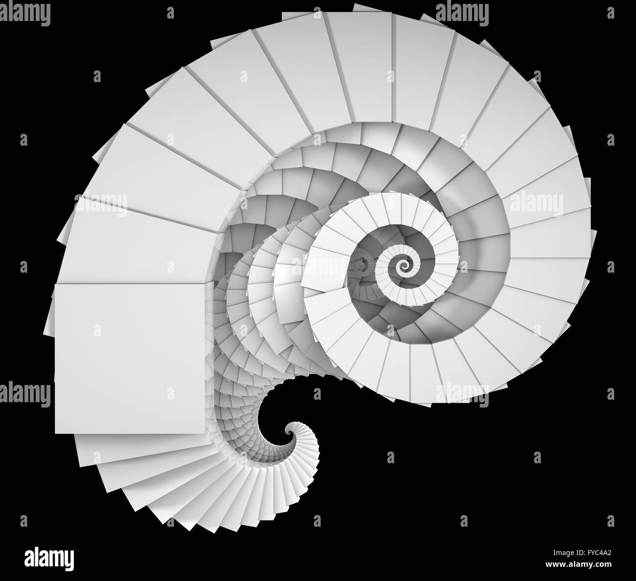 3D illustration of spiral object like staircase Stock Photo - Alamy