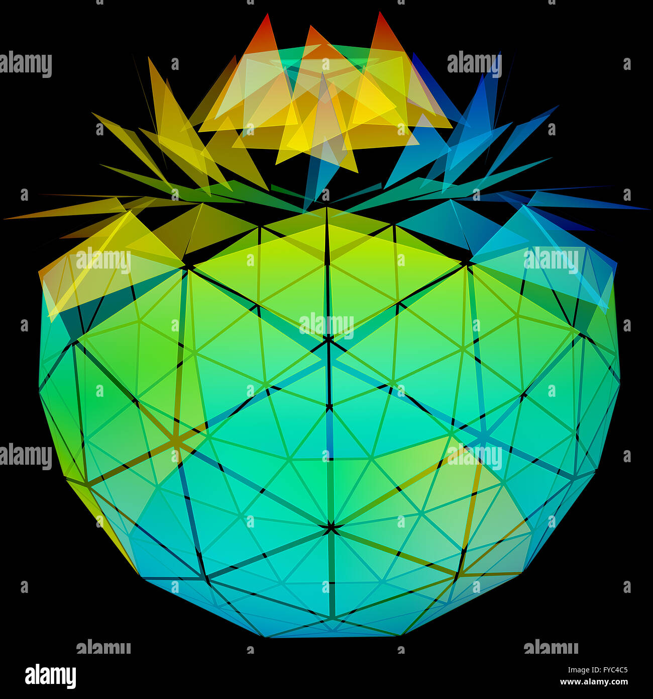 3D illustration of network grid information globe Stock Photo - Alamy