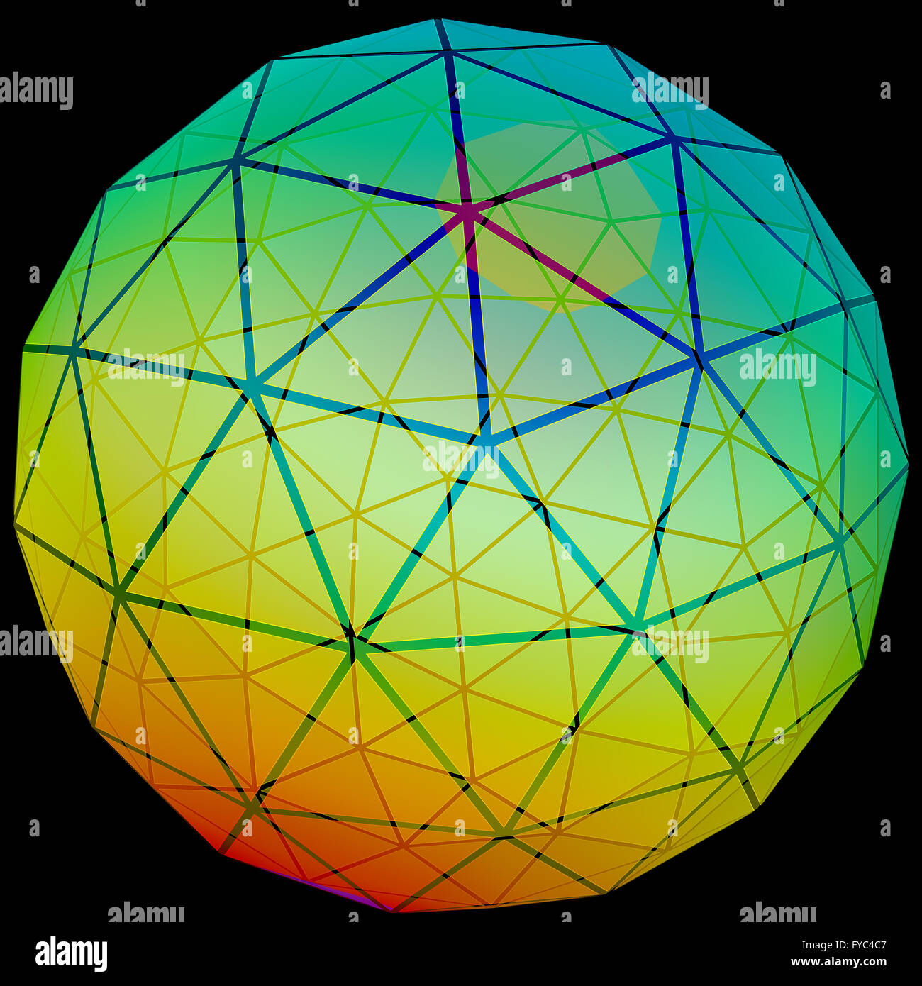 3D illustration of network grid information globe Stock Photo - Alamy