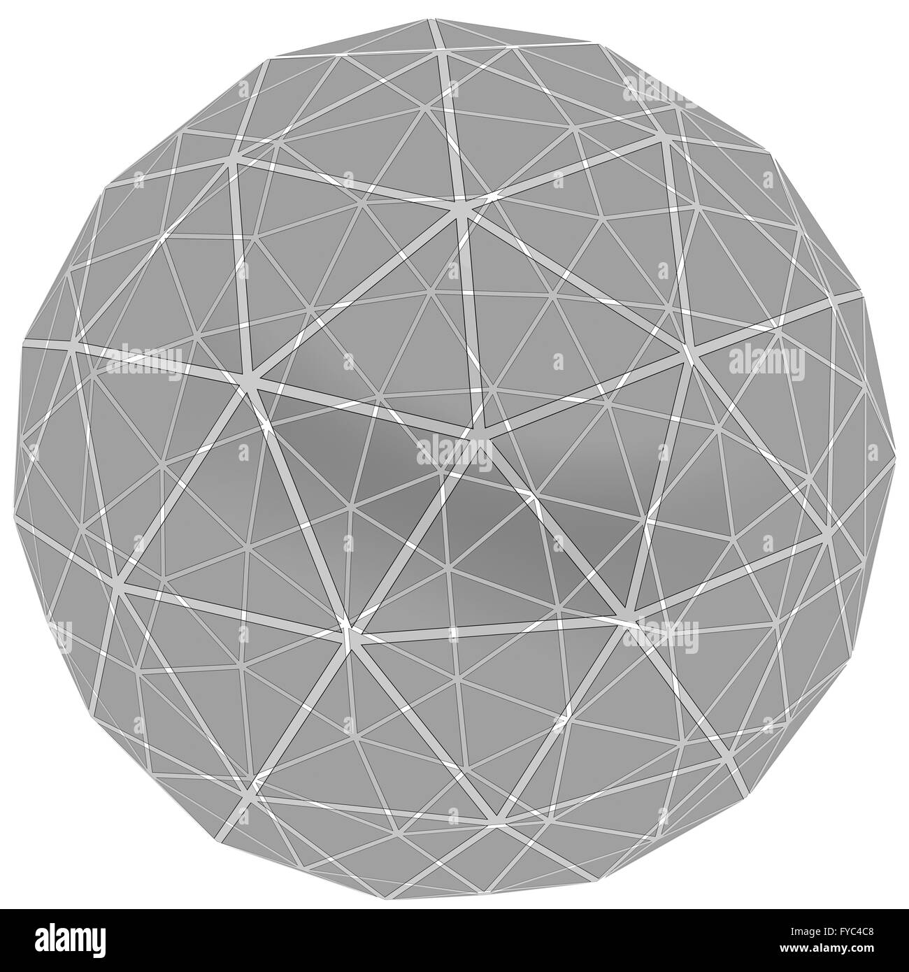 3D illustration of network grid information globe Stock Photo - Alamy