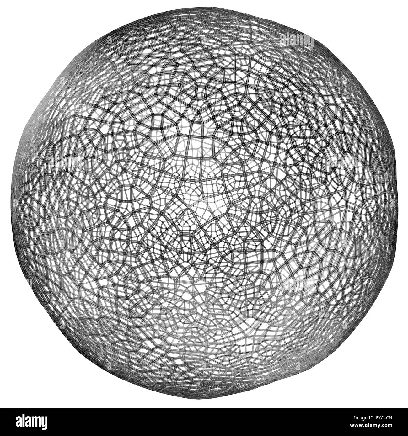 3D illustration of network grid information globe Stock Photo - Alamy