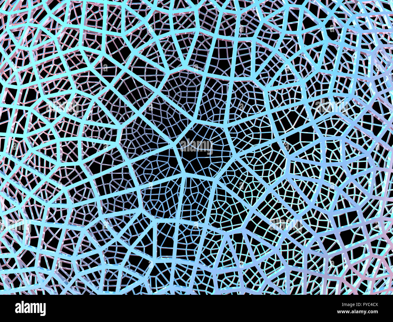 3D illustration of network grid blue sphere Stock Photo - Alamy