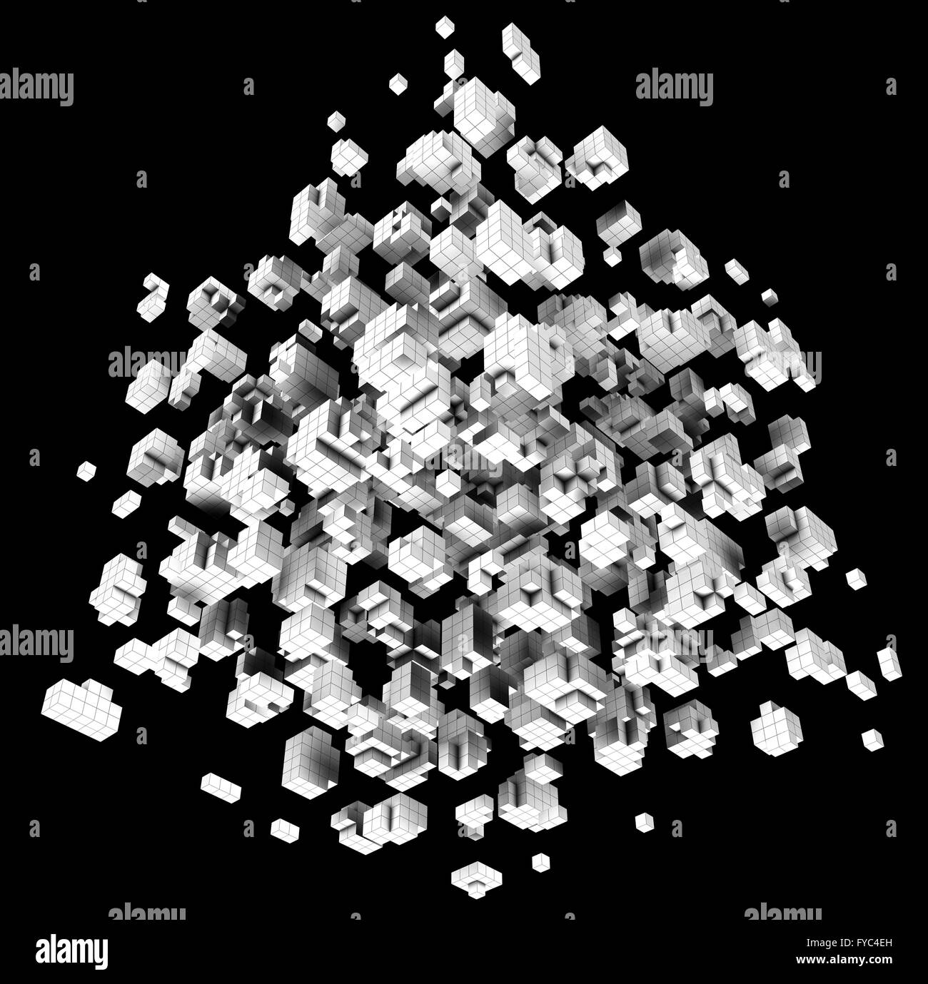 Cube model Black and White Stock Photos & Images - Alamy