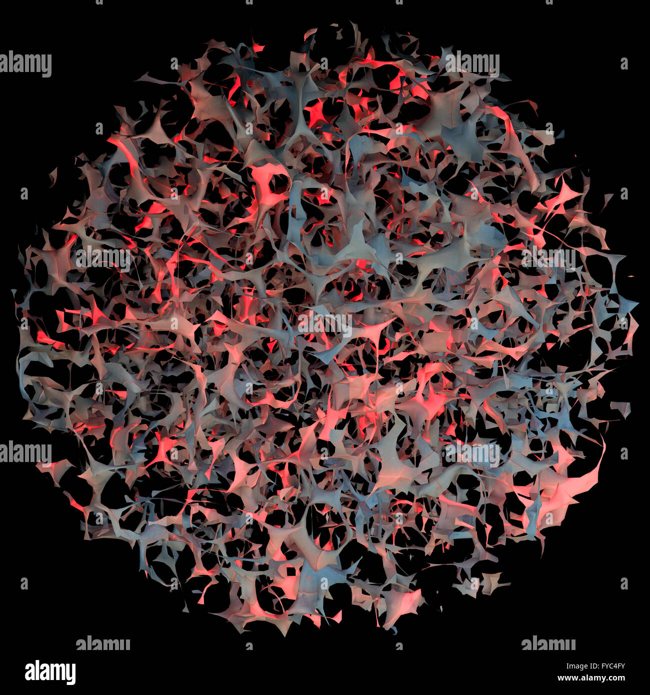 3D illustration of globe consists of chaotic structure elements Stock ...