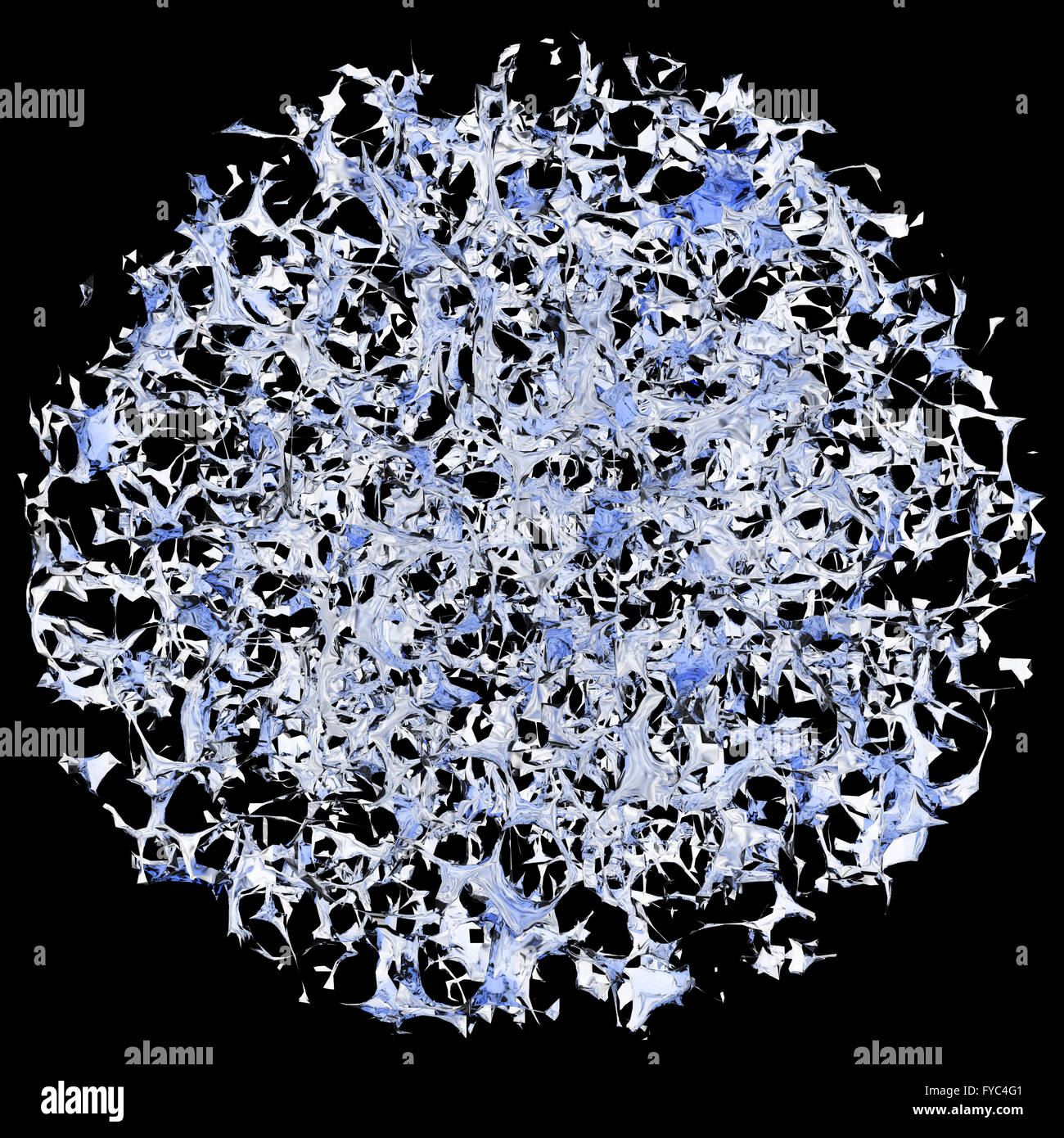 3D illustration of globe consists of chaotic structure elements Stock ...