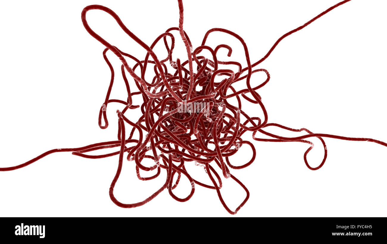 3D illustration of chaotic beam of wires isolated Stock Photo - Alamy