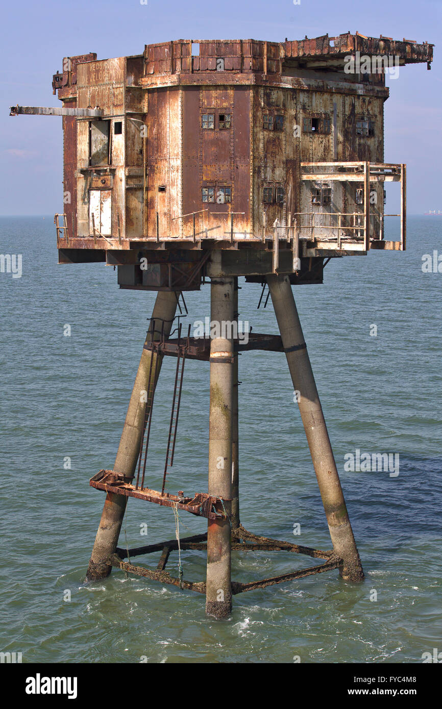 Maunsell naval forts - Red Sands sea forts Stock Photo - Alamy