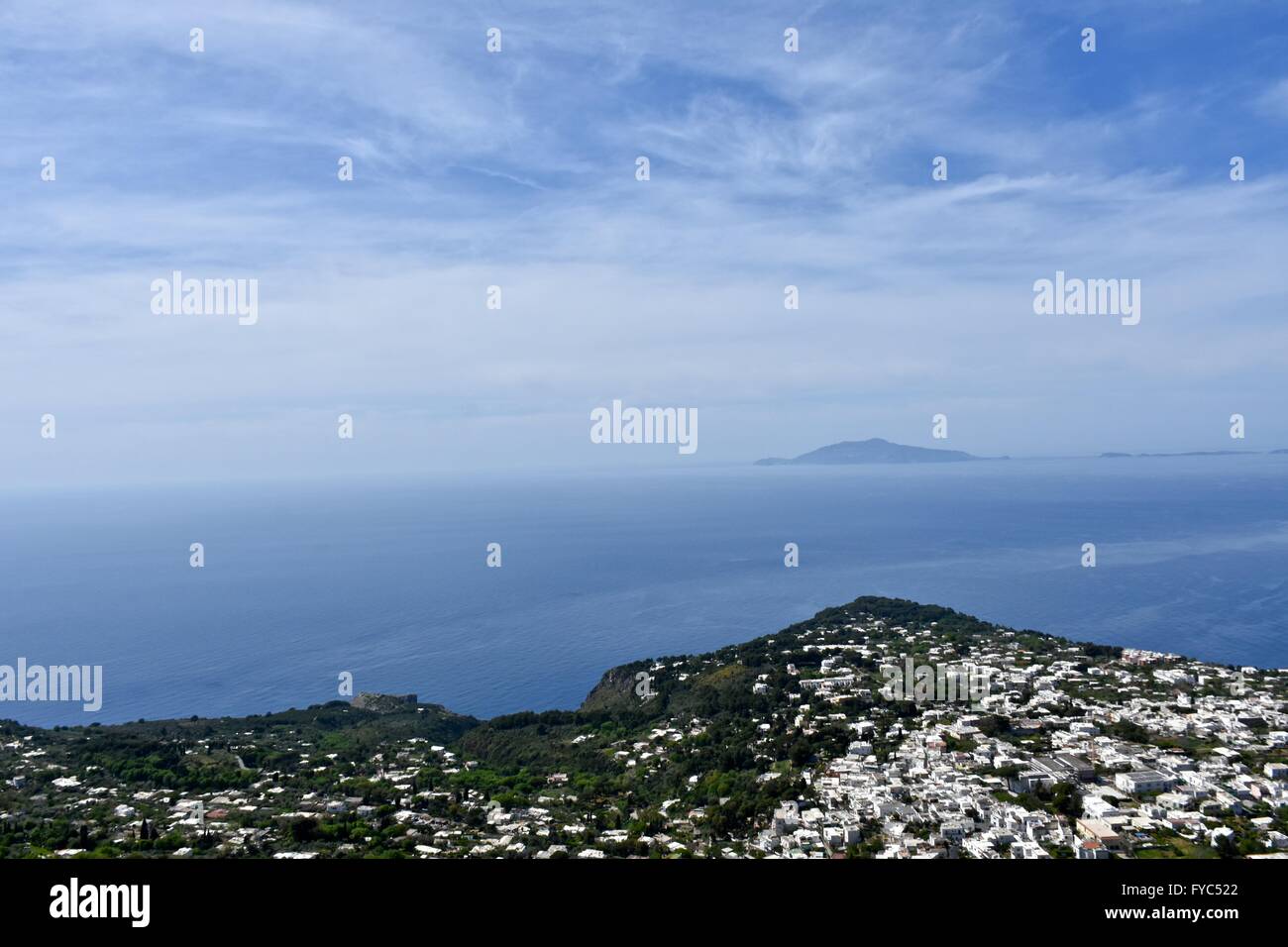 View from the top of Anacapri Italy Stock Photo - Alamy