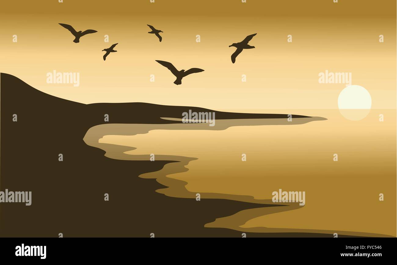 Beautiful scenery red sea Stock Vector Images - Alamy