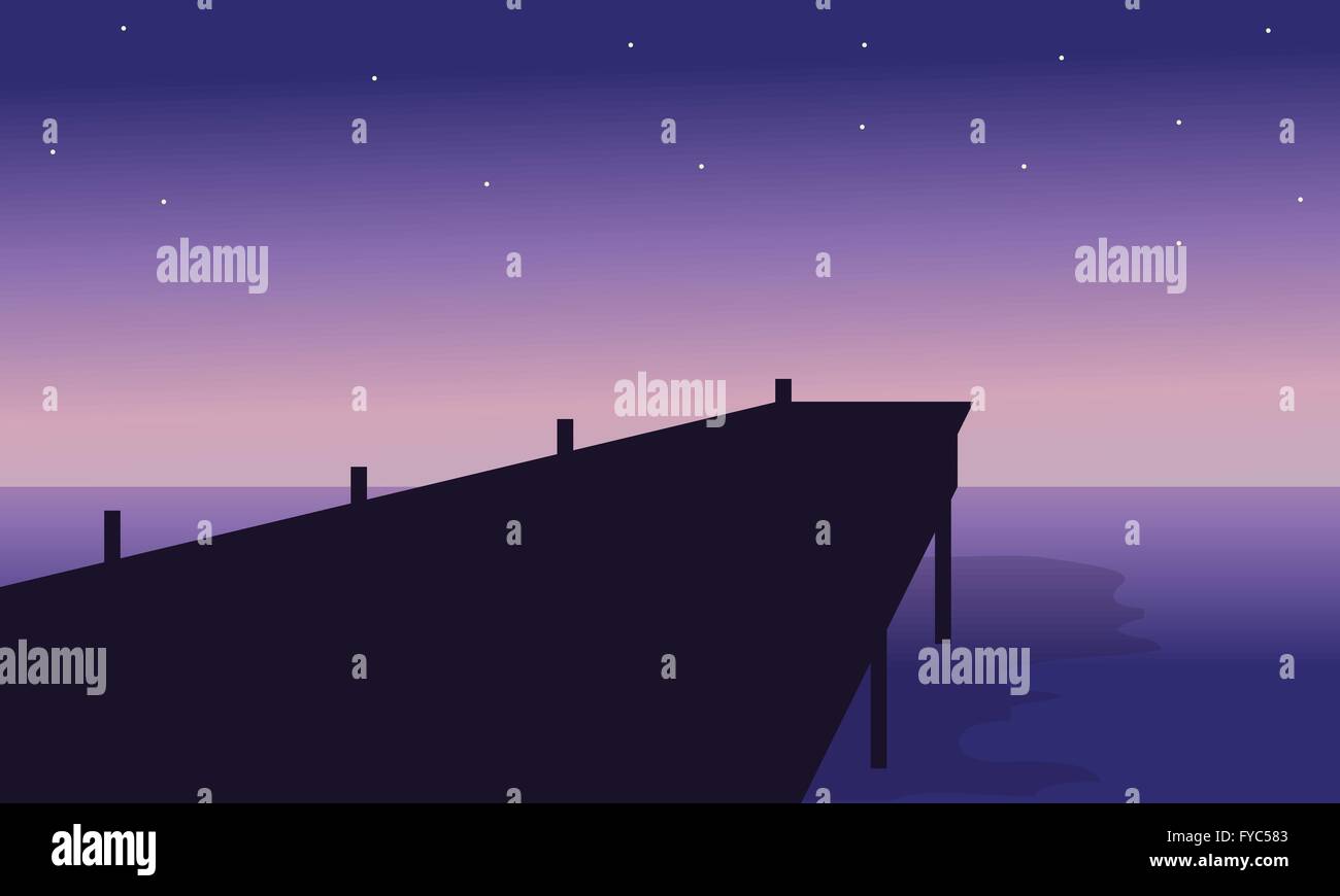 Vector illustration of pier Stock Vector Image & Art - Alamy