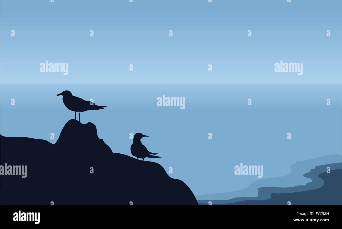 Sunny sky with birds in it Stock Vector Images - Alamy