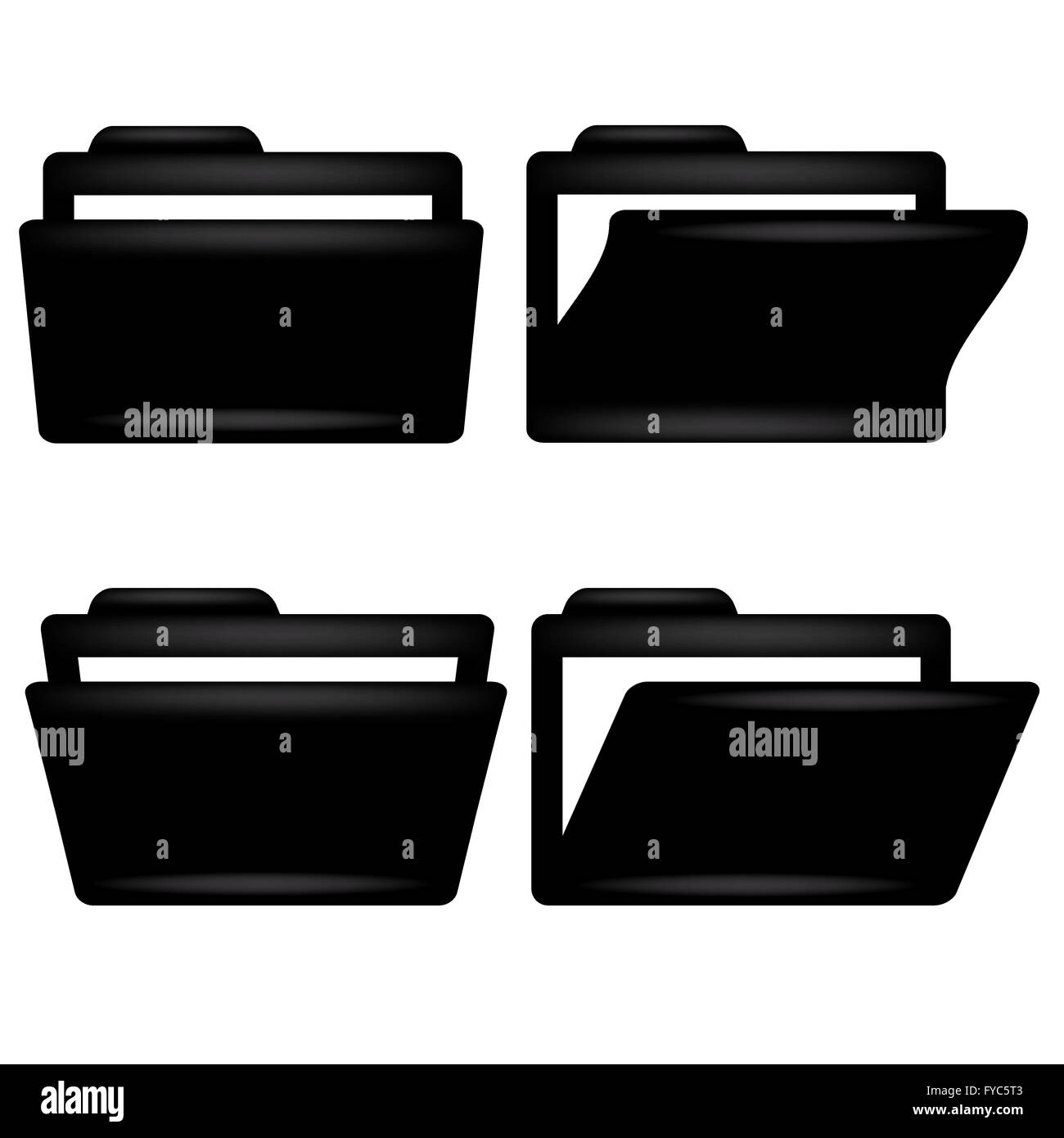 Black Folder Icon Stock Vector Image & Art - Alamy