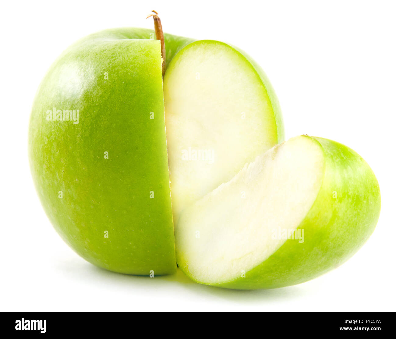 apple and its quarter slice Stock Photo - Alamy