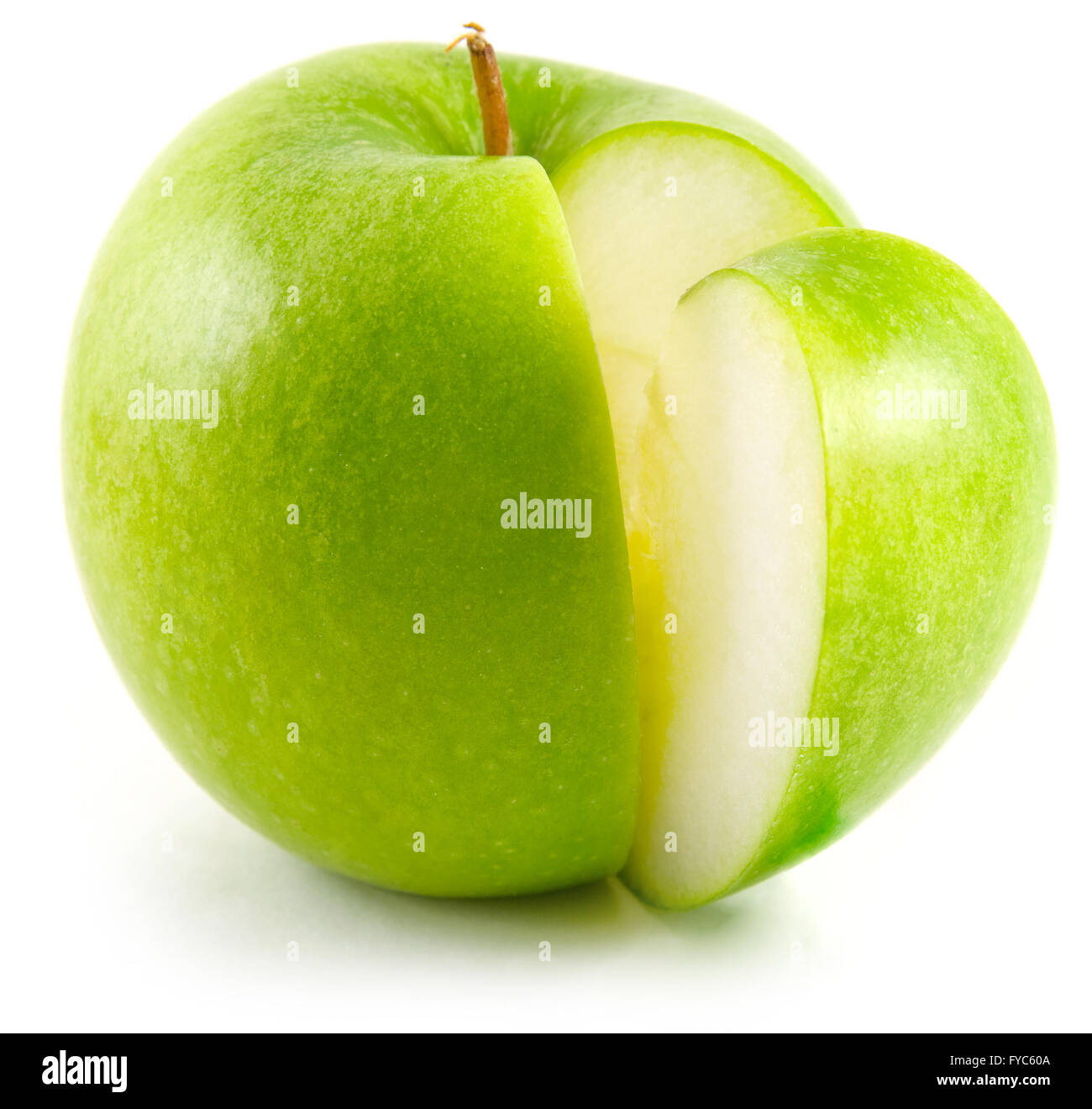 apple and its quarter slice Stock Photo - Alamy