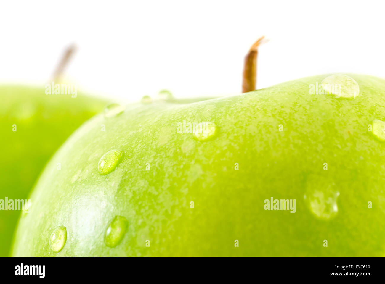 two fresh green apples, close-up Stock Photo - Alamy