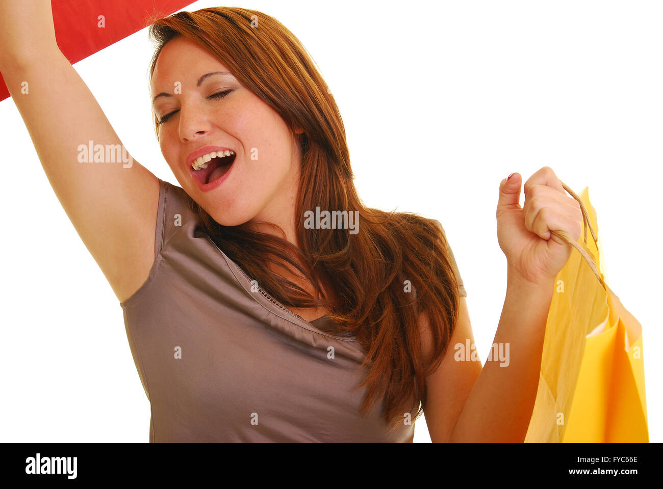 Happy with the purchases Stock Photo - Alamy
