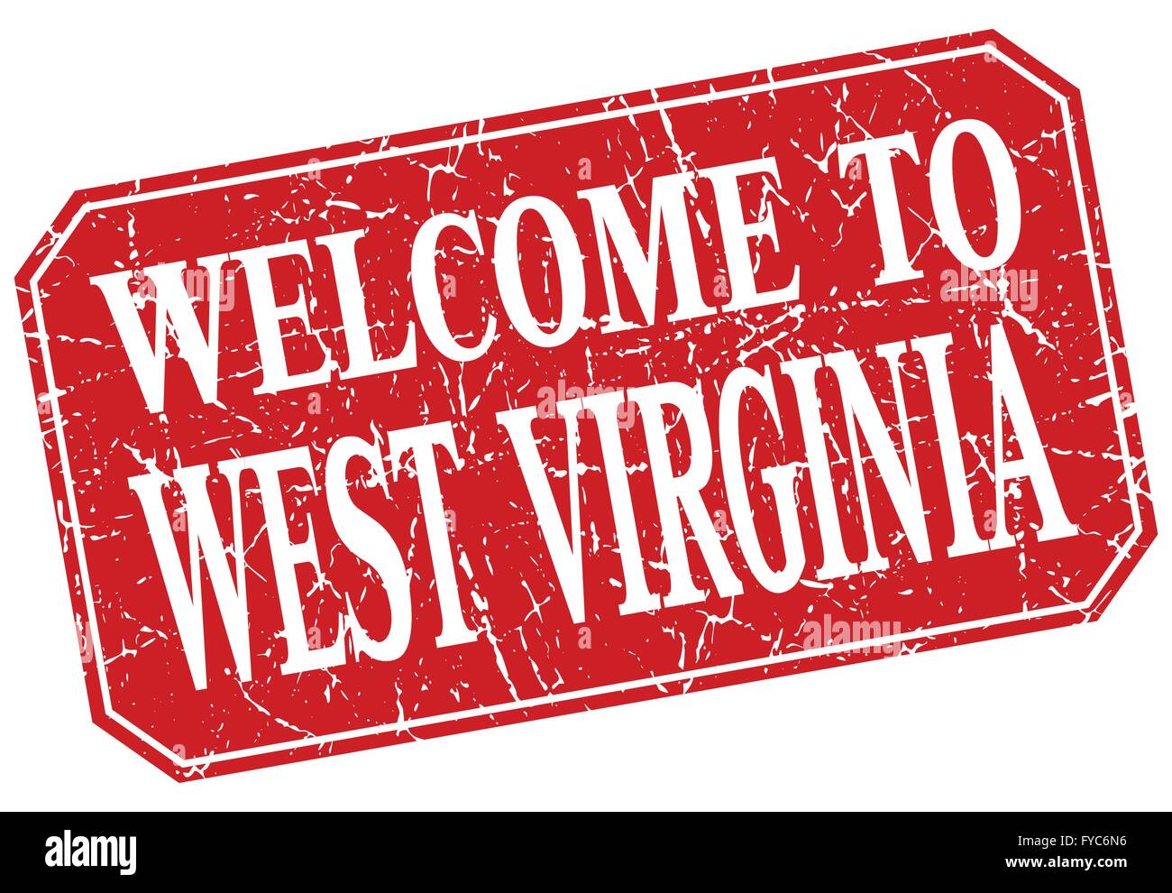 welcome to West Virginia red square grunge stamp Stock Vector Image ...