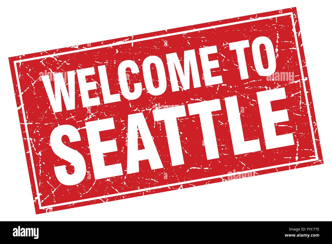 Welcome seattle stamp hi-res stock photography and images - Alamy