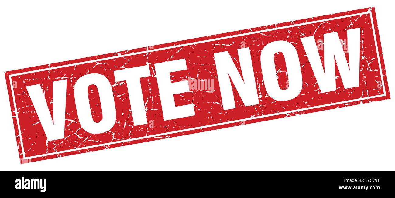 Vote now square stamp hi-res stock photography and images - Alamy