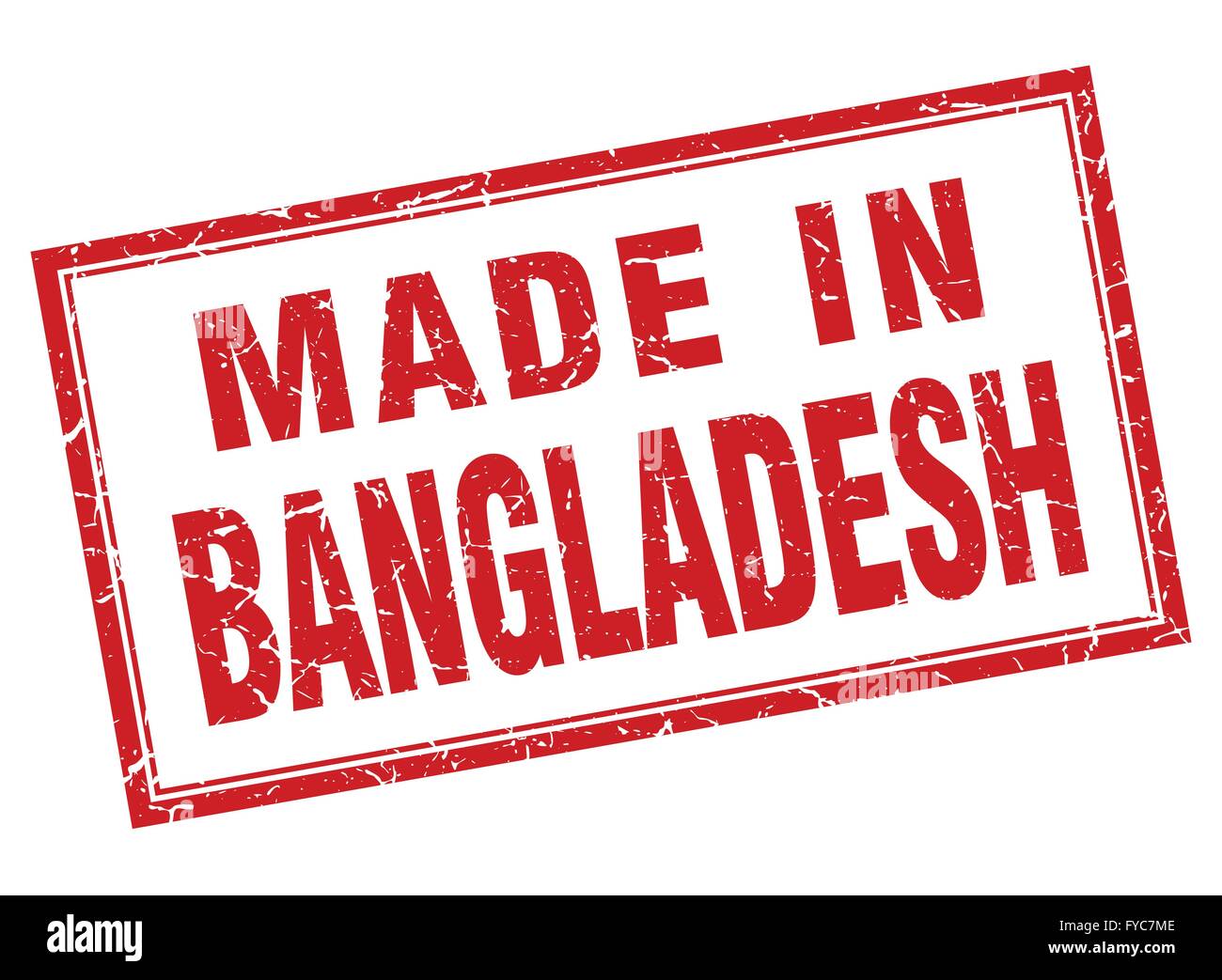 Bangladesh red square grunge made in stamp Stock Vector Image & Art - Alamy