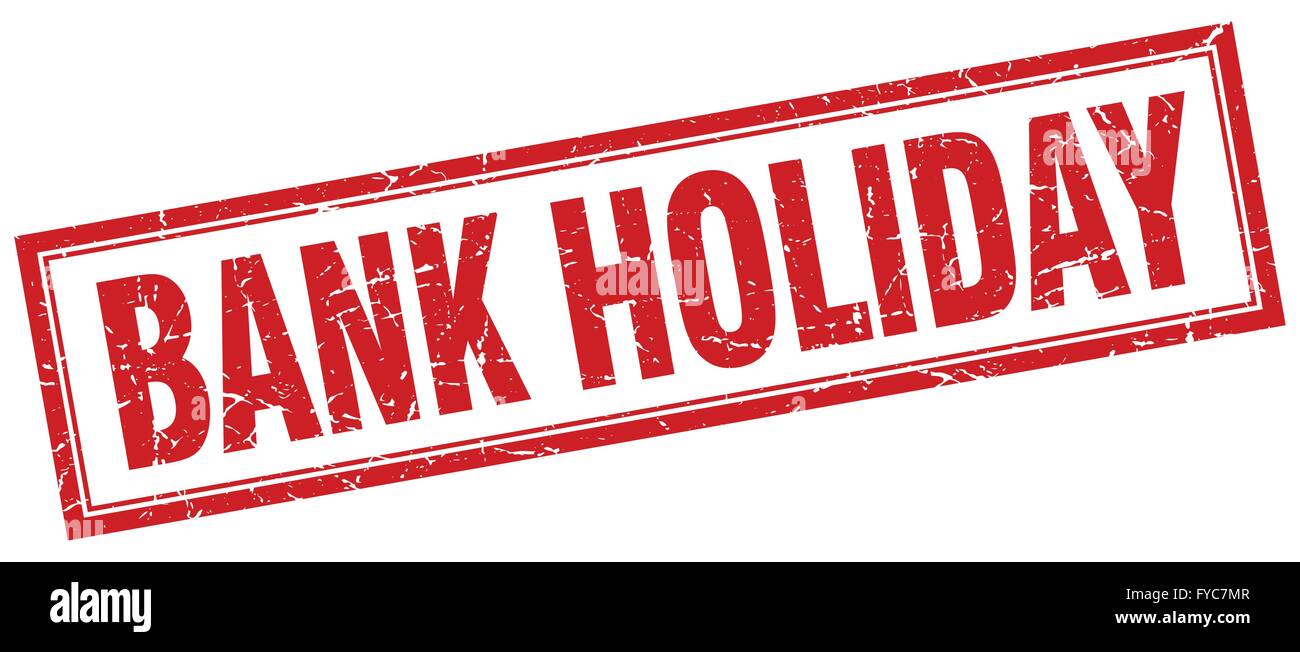 Bank holiday red grunge hi-res stock photography and images - Alamy