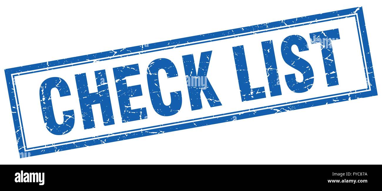Check list square stamp hi-res stock photography and images - Alamy