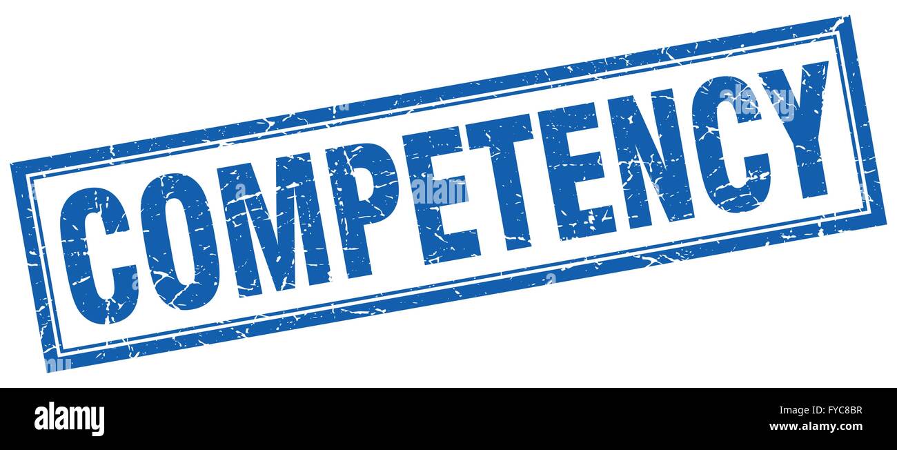 competency blue square grunge stamp on white Stock Vector Image & Art ...