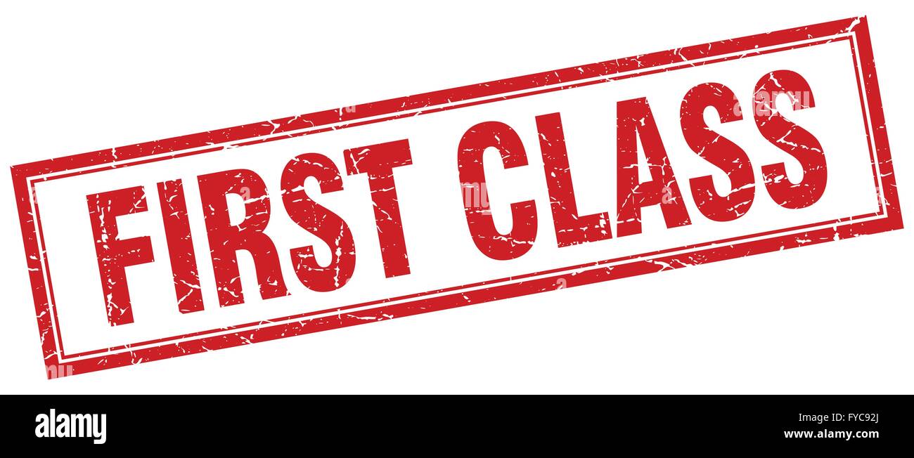 First class stamp on white Stock Vector Images - Alamy