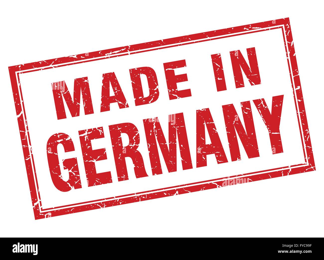 Germany red square grunge made in stamp Stock Vector Image & Art - Alamy