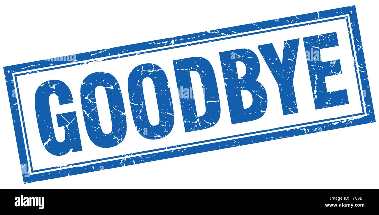 Blue goodbye sign Stock Vector Images - Alamy