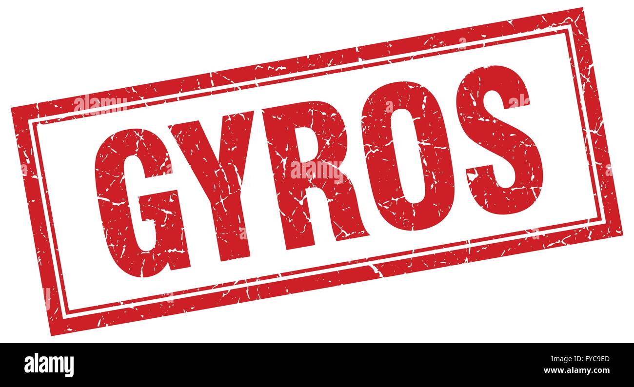gyros red square grunge stamp on white Stock Vector Image & Art - Alamy