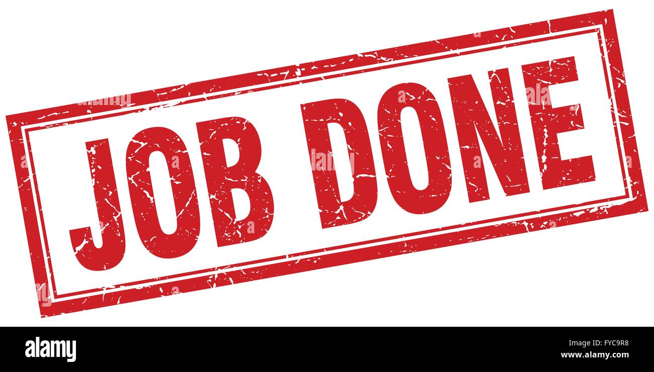 Job done square stamp hi-res stock photography and images - Alamy