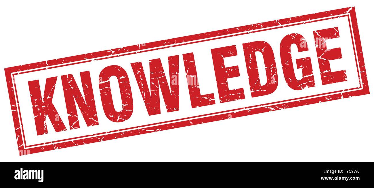 Knowledge red grunge vintage Stock Vector Images - Alamy