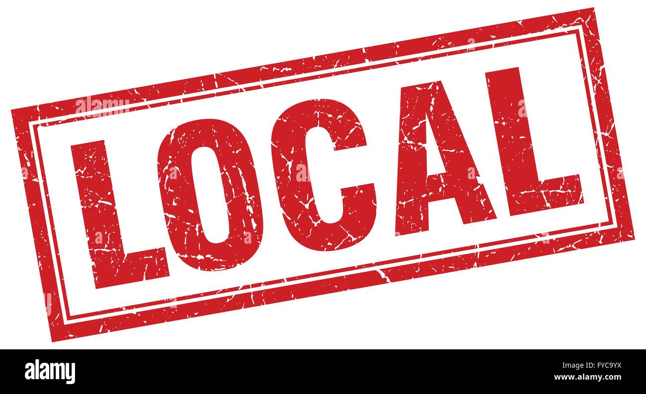 Square grunge red local hi-res stock photography and images - Alamy