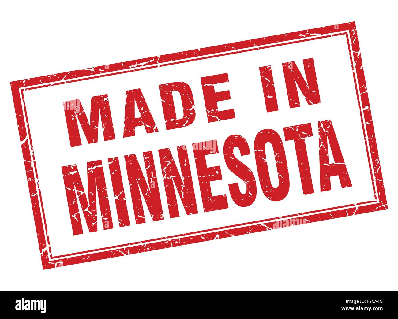 Minnesota red square grunge made in stamp Stock Vector Image & Art - Alamy